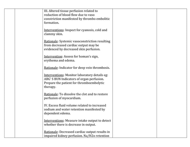 lesson plan on Myocardial infarction | DOCX | Heart and Cardiovascular ...