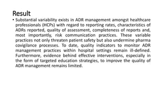 milestone.pptx,ADR reporting,setting up adverse drug reaction | PPT