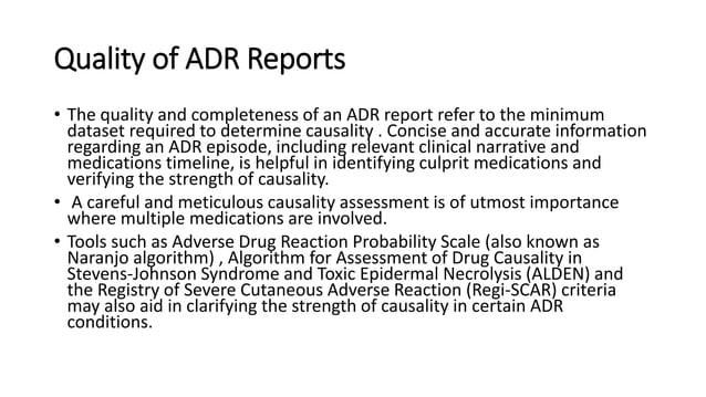 milestone.pptx,ADR reporting,setting up adverse drug reaction | PPT