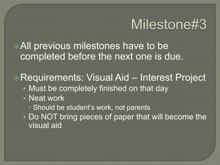 Milestone #3 breakdown | PPTX