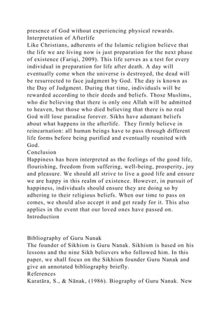 Milestone 3 Rough DraftSikhism is an Indian religion that wa.docx