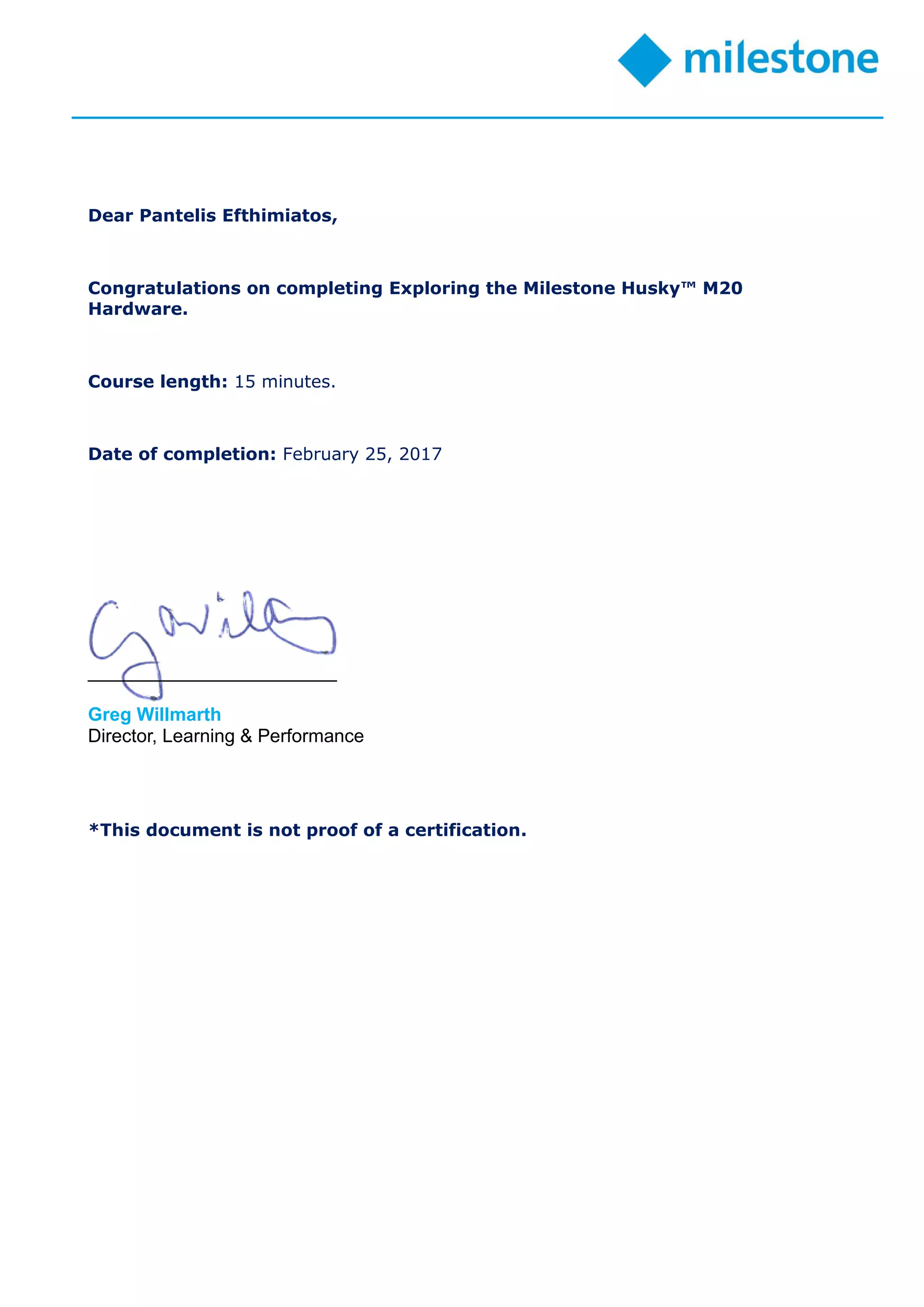 Milestone eight certificates | PDF