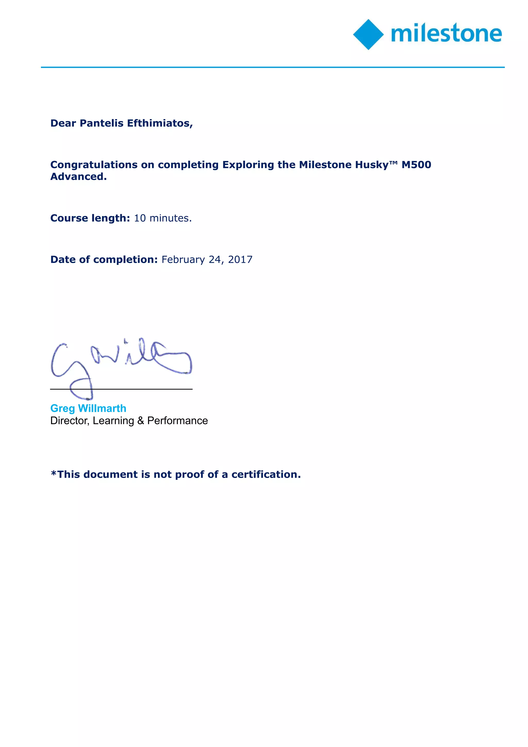 Milestone eight certificates | PDF