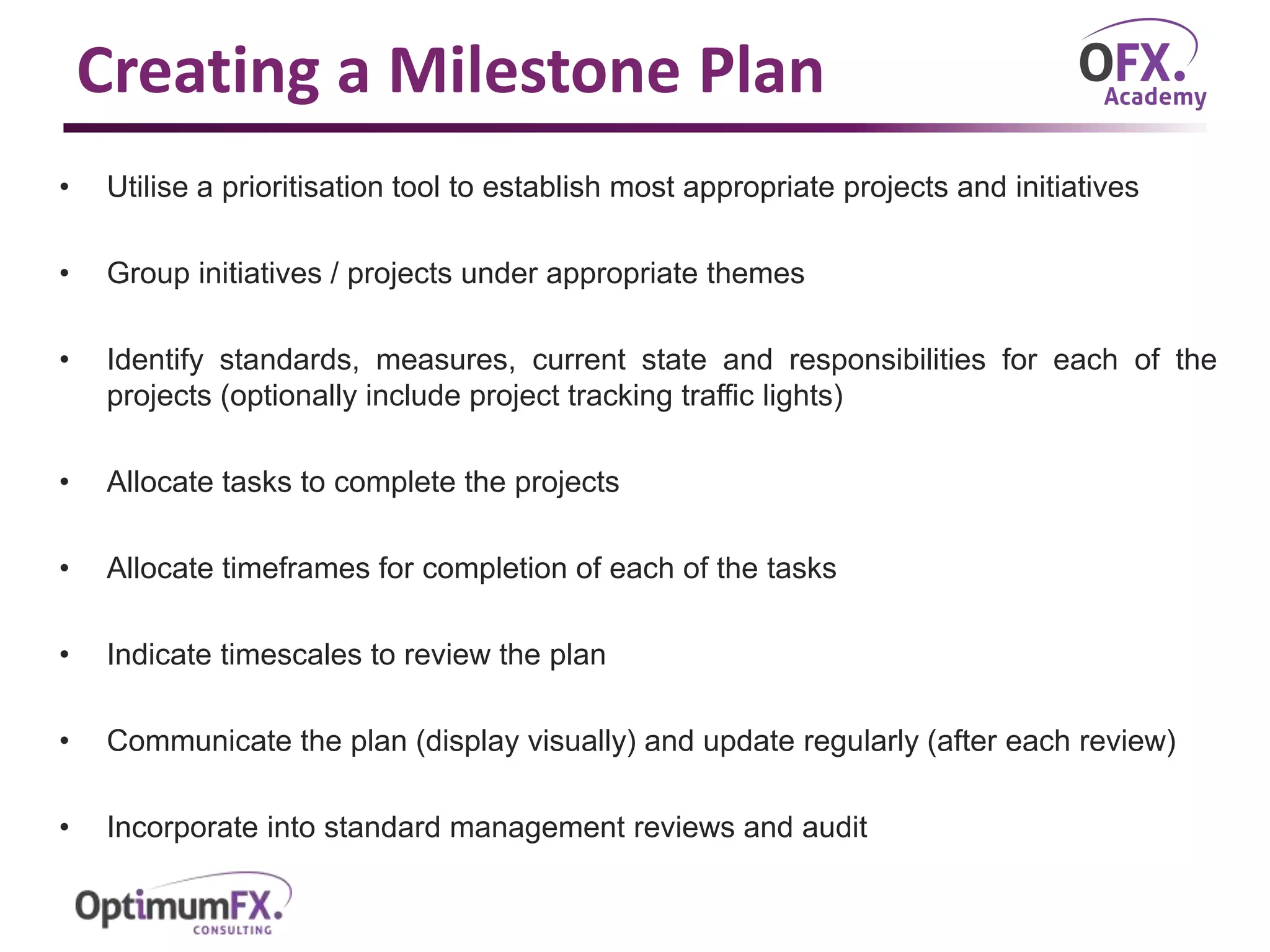 Building a Milestone Plan | PPTX | Web Development | Internet