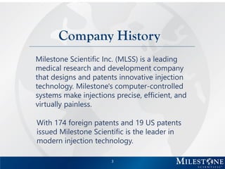Milestone Scientific Inc. Investor Presentation | PPT