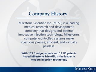 Milestone Scientific Inc. Investor Presentation | PPT