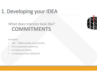 Milestones for funding new ventures : Traction Points | PDF