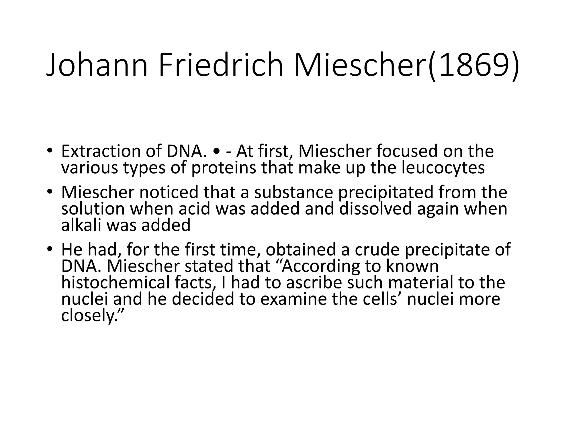 Milestones in genetics and molecular biology | PPTX