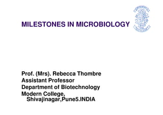 Milestones in microbiology | PDF