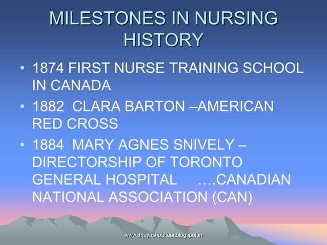 Milestones in nursing history | PPSX