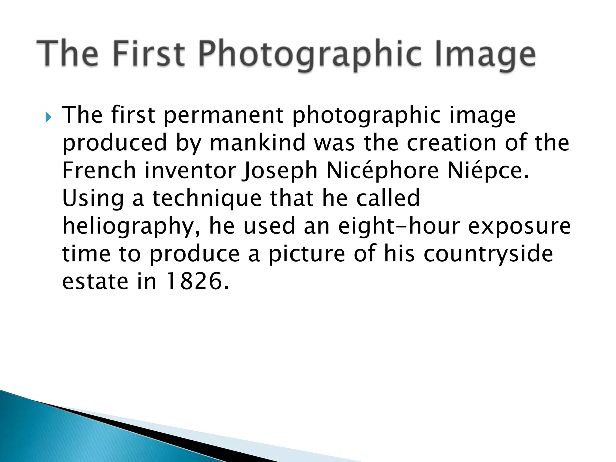 Milestones in the History of Photography | PPTX