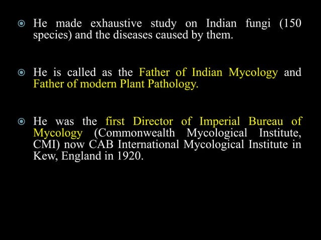 Milestones in the history of plant pathology | PPTX