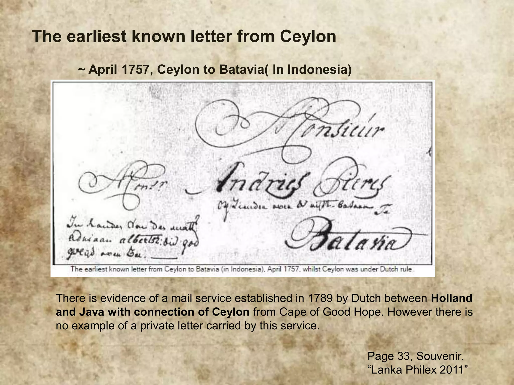 Milestones in the History of the Philately in Sri Lanka.ppt