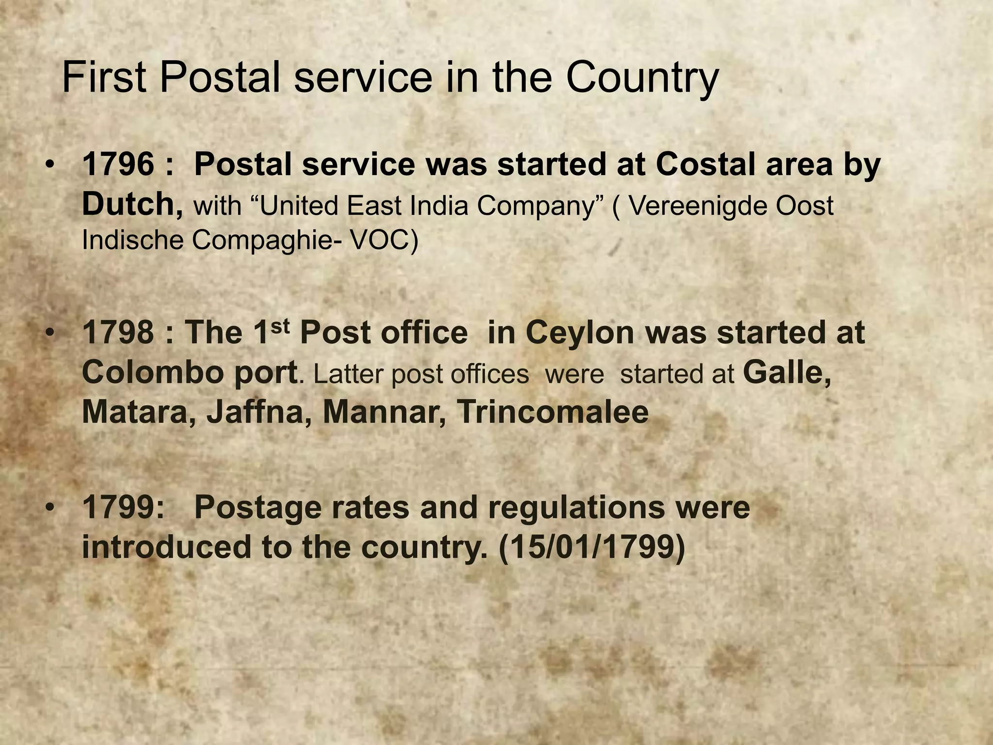 Milestones in the History of the Philately in Sri Lanka.ppt