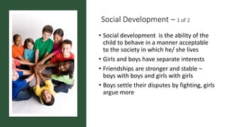 Milestones of development middle years | PPTX