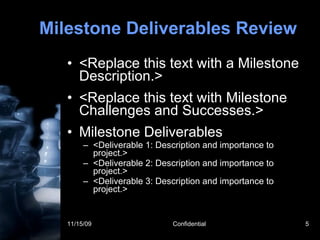 Milestone Summary Report | POT | Business | Business and Finance