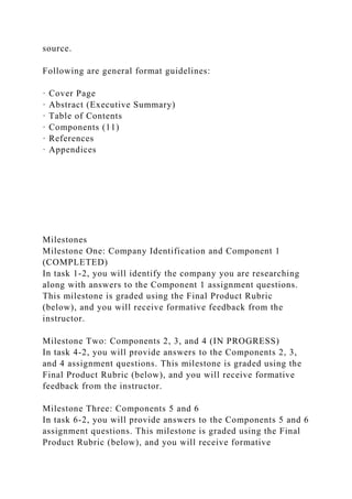 Milestone Two Components 2, 3, and 4In task 4-2, you will provi.docx