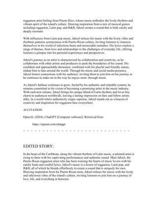 Brand Analysis for reggaeton artist Jahzel. | PDF