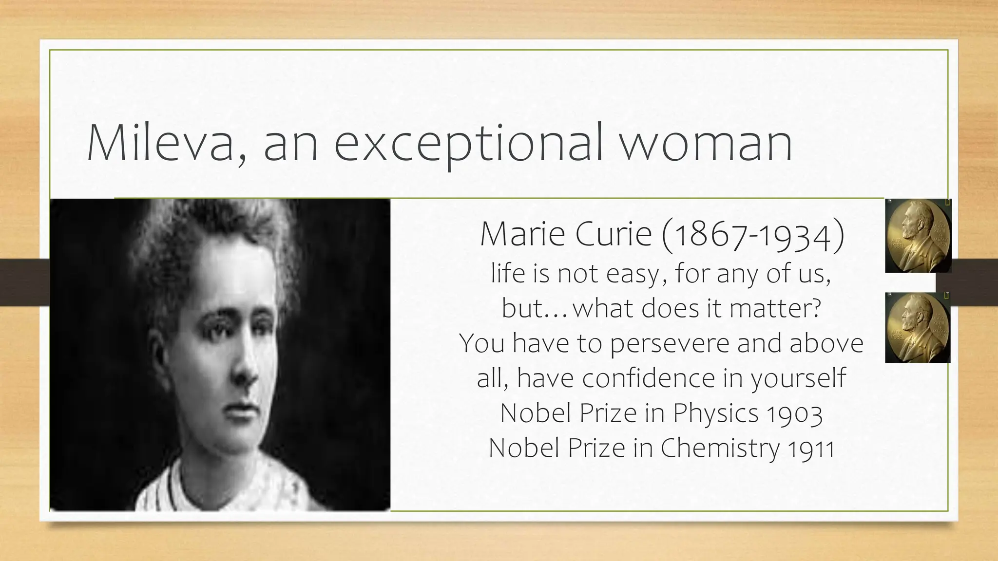 Exposición sobre la vida de Mileva Maric.pptx | Physics | Science