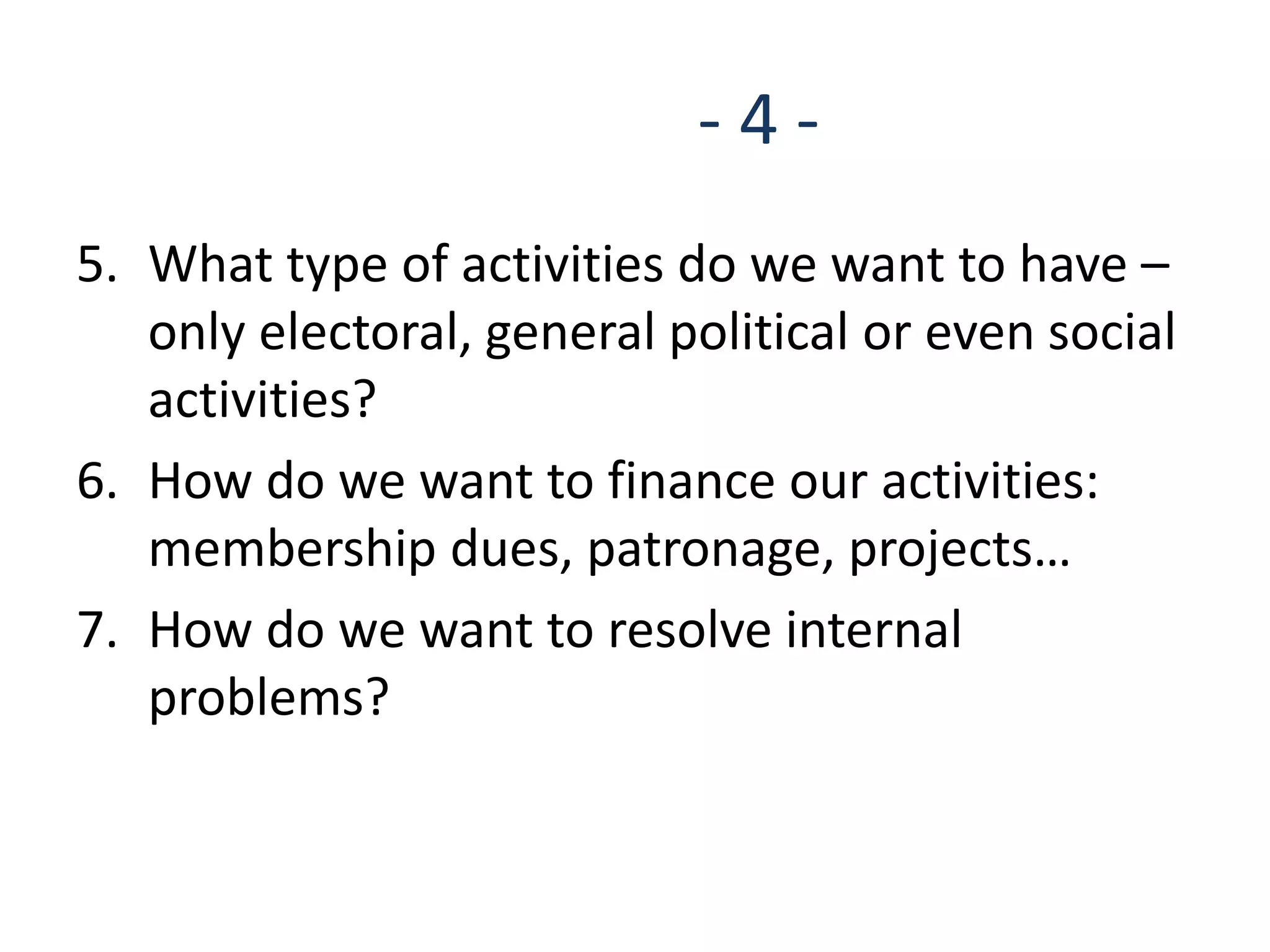 From Movement to Party: Creating the Political Party Structure and ...