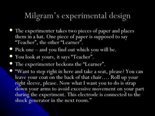 Milgram research evil | PPT
