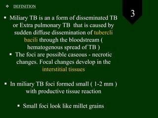 Miliary tuberculosis | PPTX