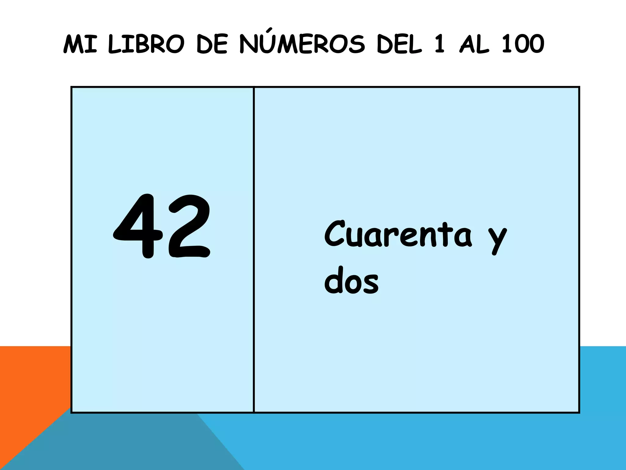 Mi libro de números del 1 al 100 | PPTX
