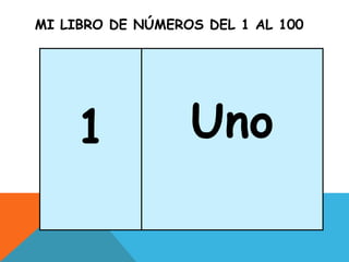 Mi libro de números del 1 al 100 | PPTX