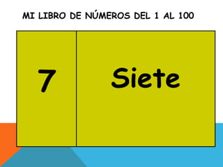 Mi libro de números del 1 al 100 | PPTX