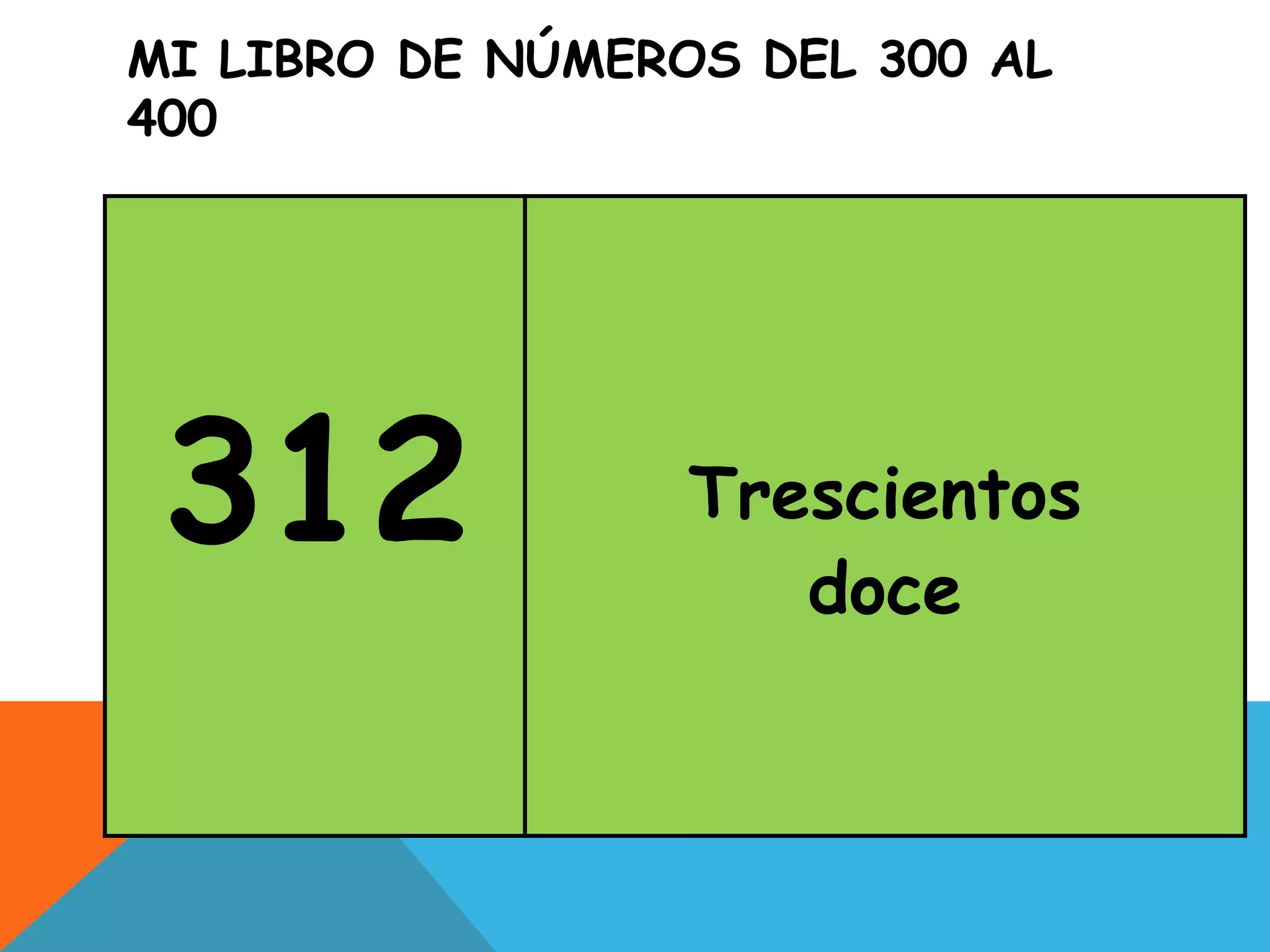 Mi libro de números del 300 al 400 | PPTX