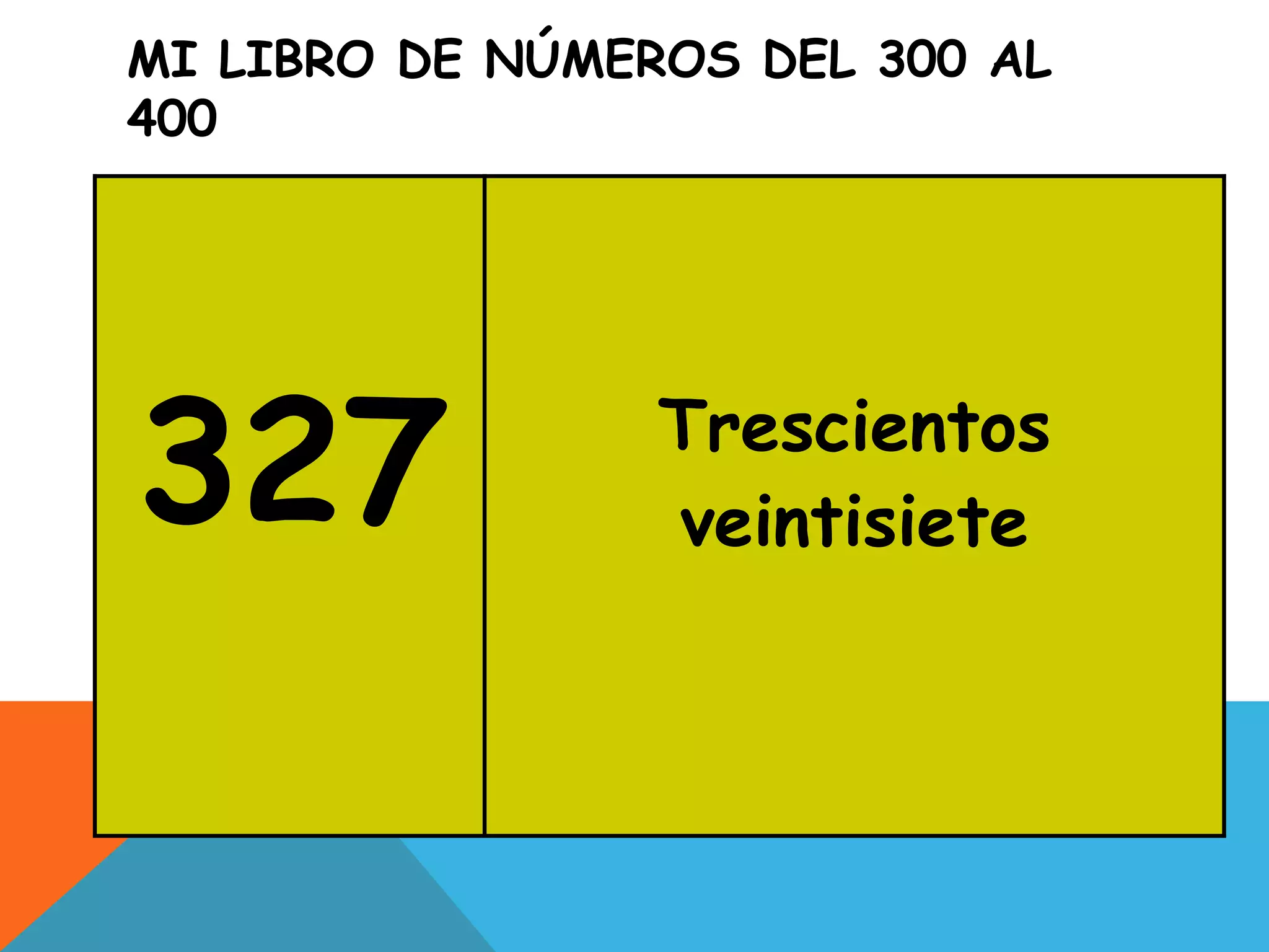 Mi libro de números del 300 al 400 | PPTX