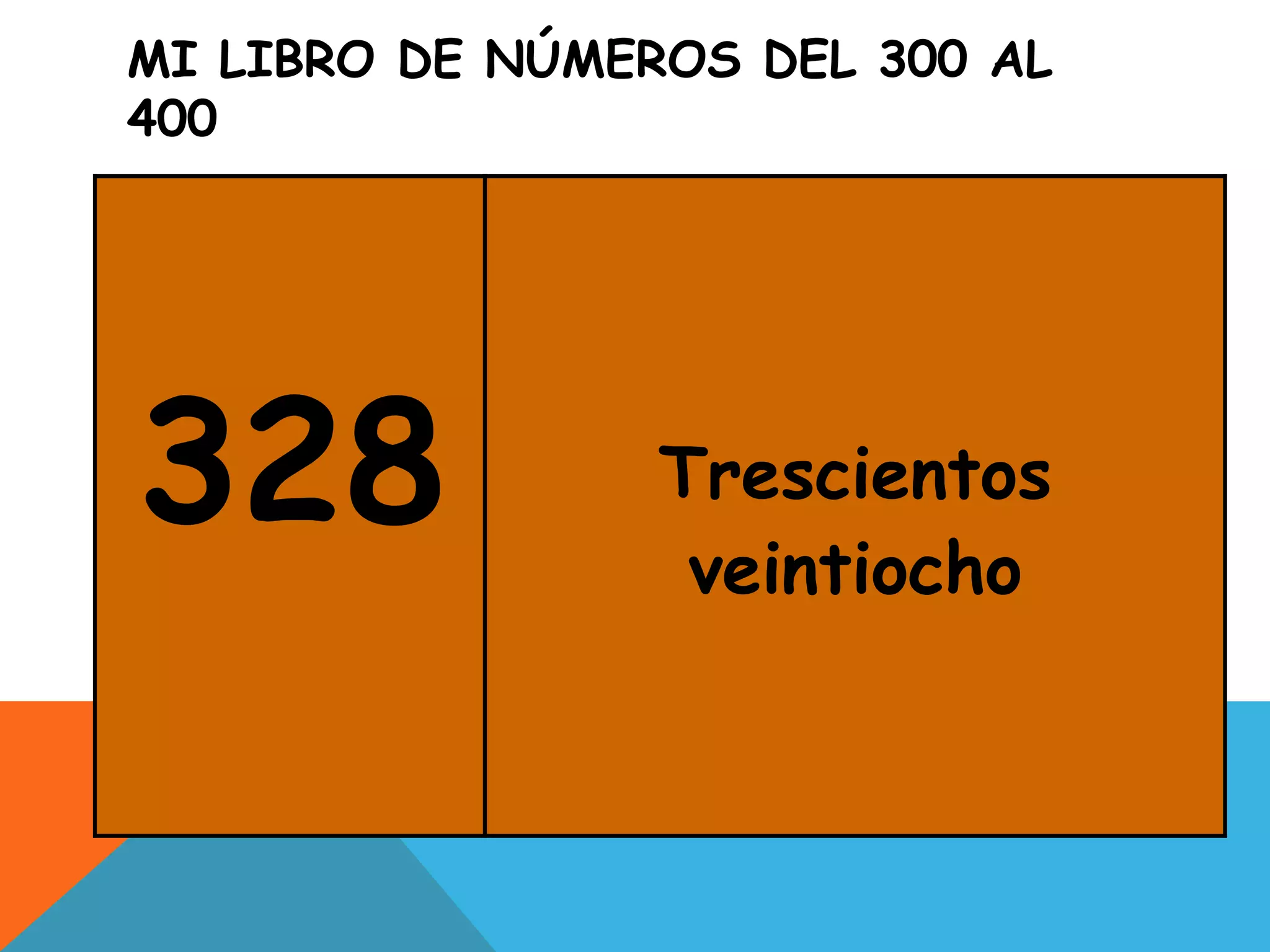 Mi libro de números del 300 al 400 | PPTX