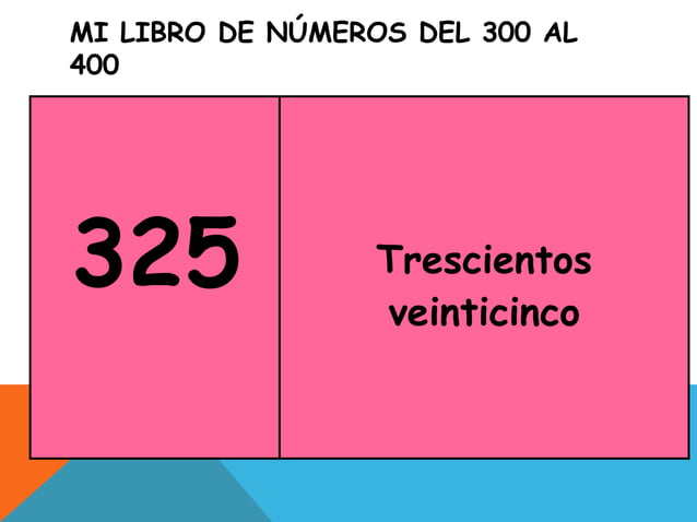 Mi libro de números del 300 al 400 | PPTX