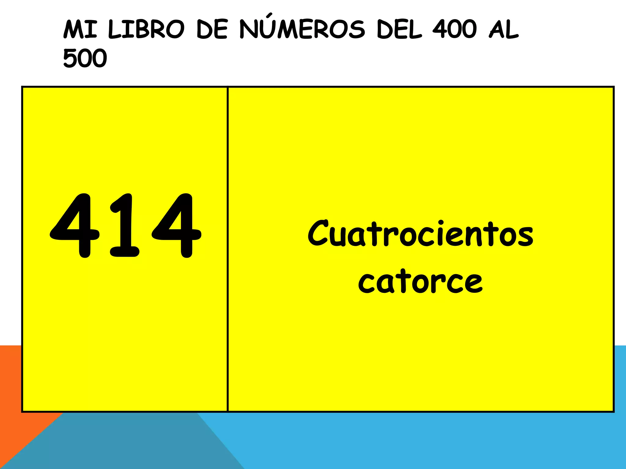 Mi libro de números del 400 al 500 | PPTX | Books and Literature