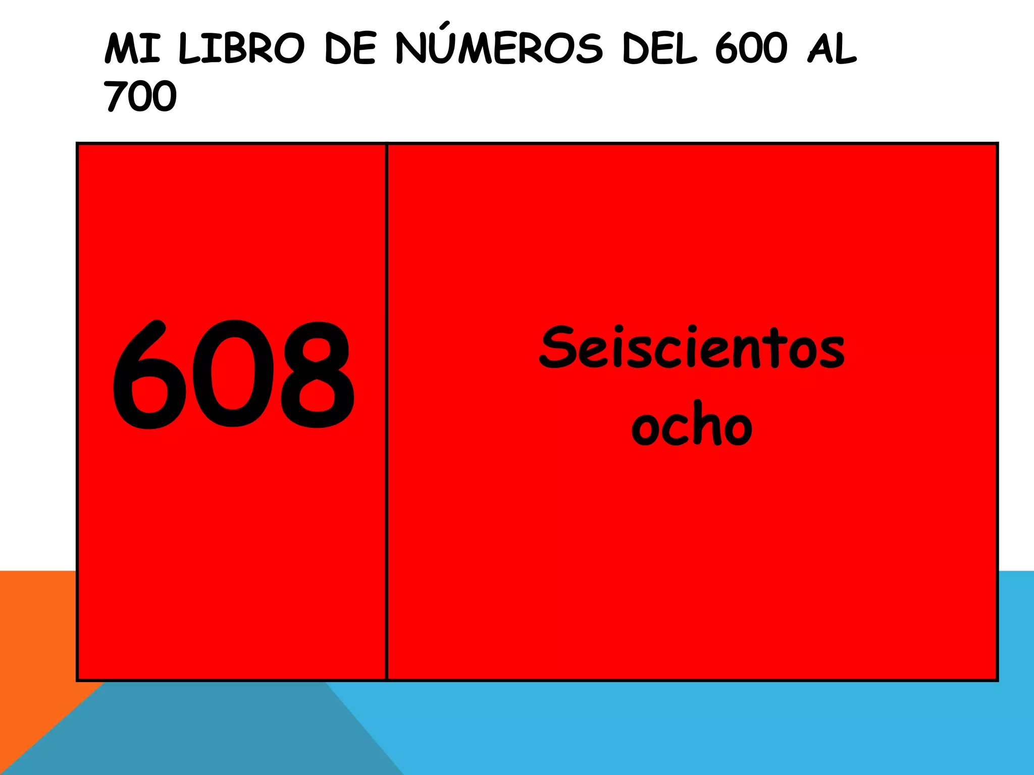 Mi libro de números del 600 al 700 | PPTX