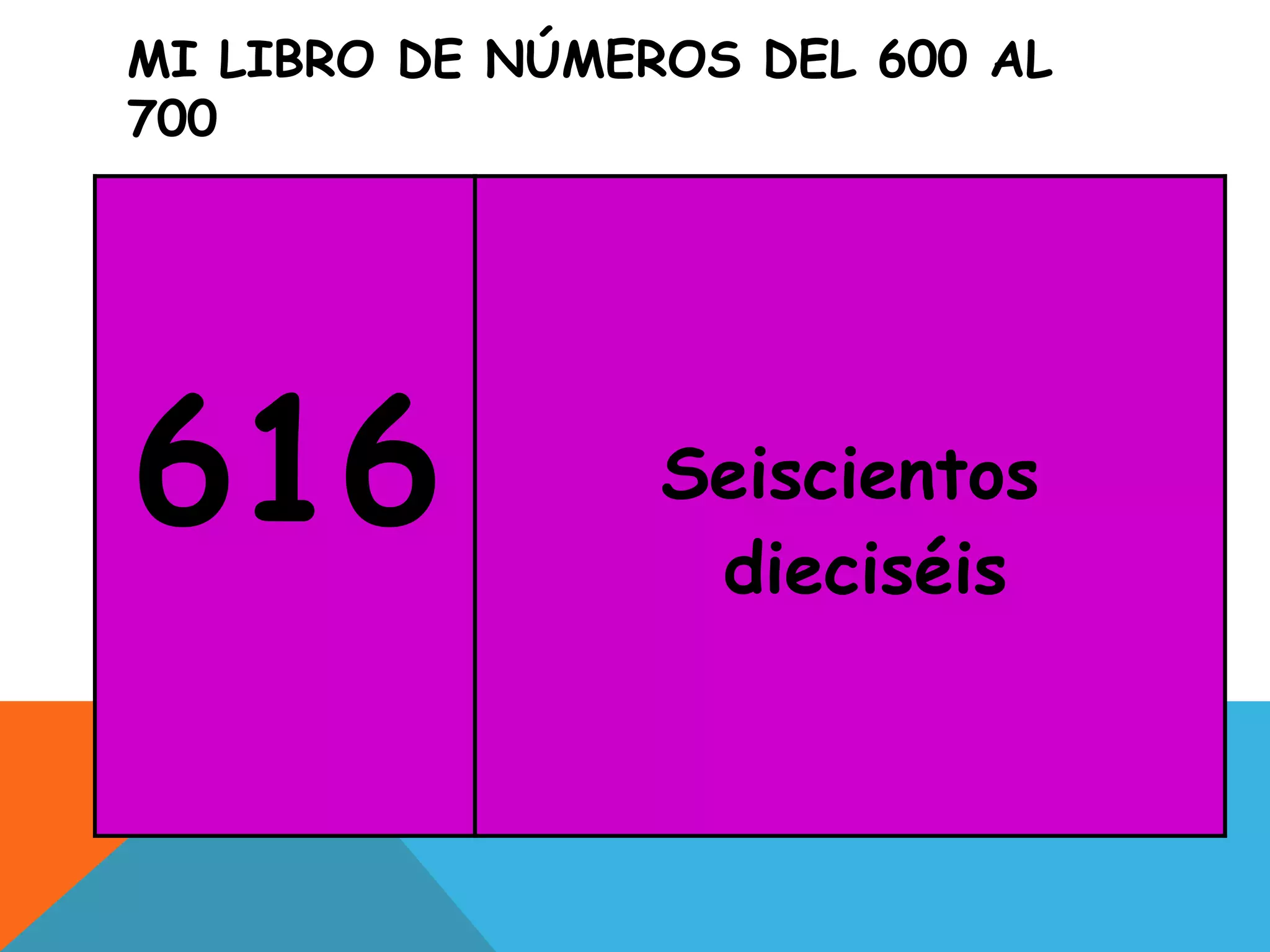 Mi libro de números del 600 al 700 | PPTX