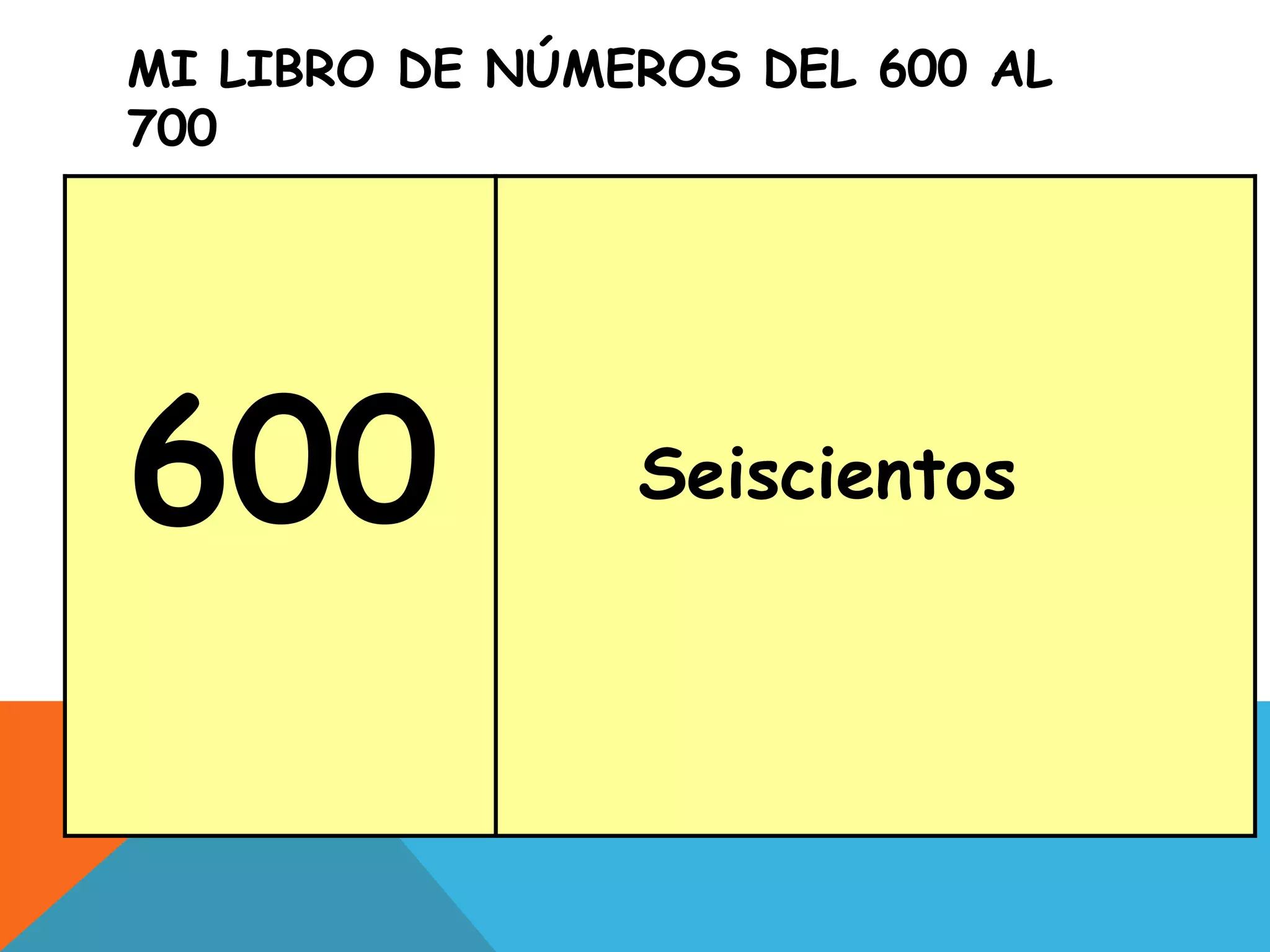 Mi libro de números del 600 al 700 | PPTX