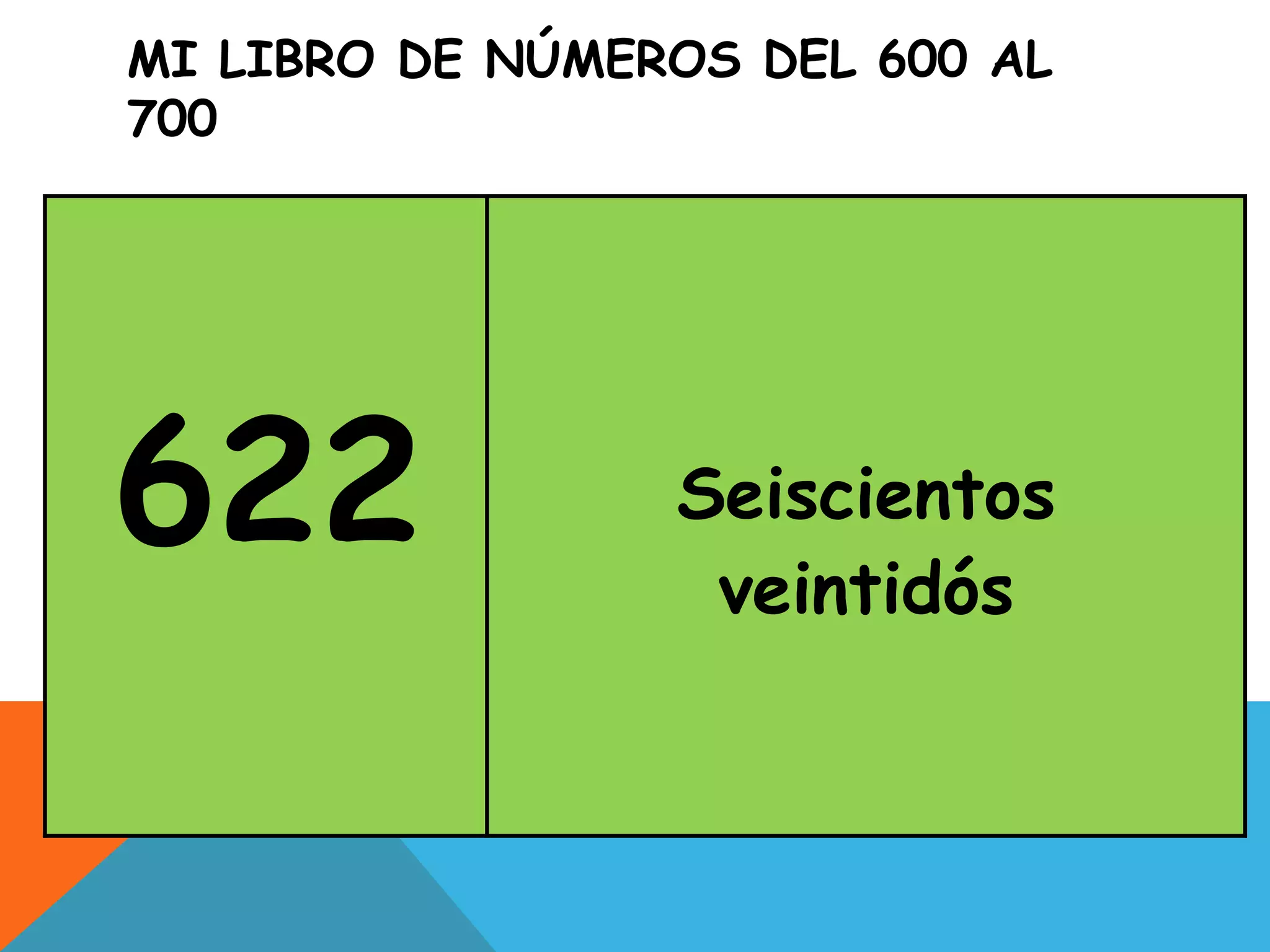 Mi libro de números del 600 al 700 | PPTX