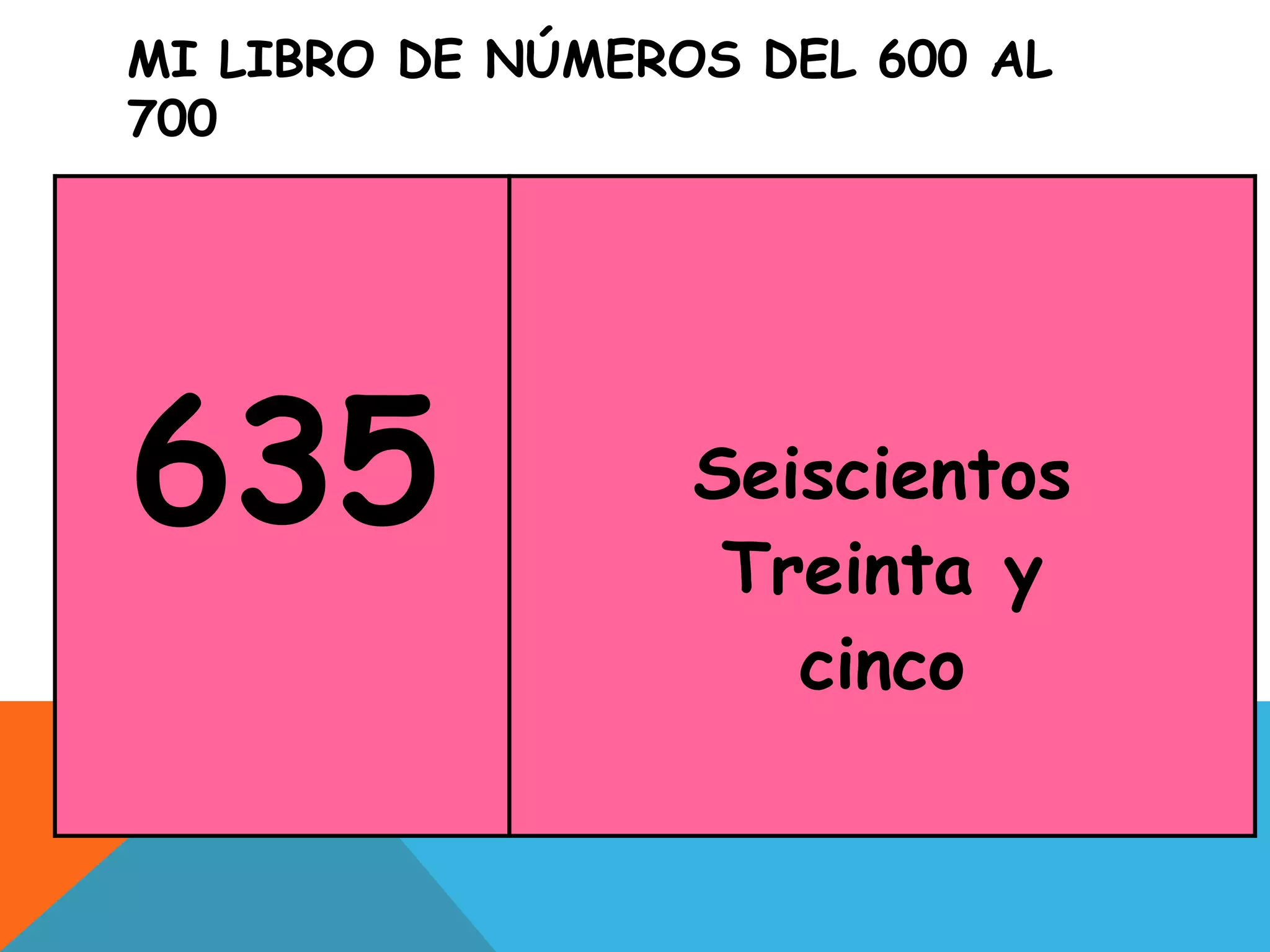 Mi libro de números del 600 al 700 | PPTX
