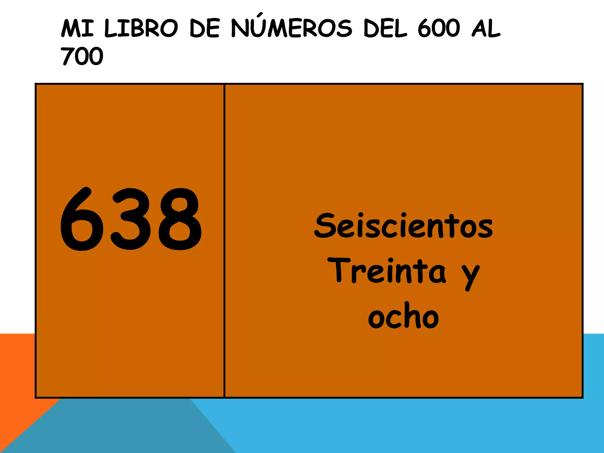 Mi libro de números del 600 al 700 | PPTX