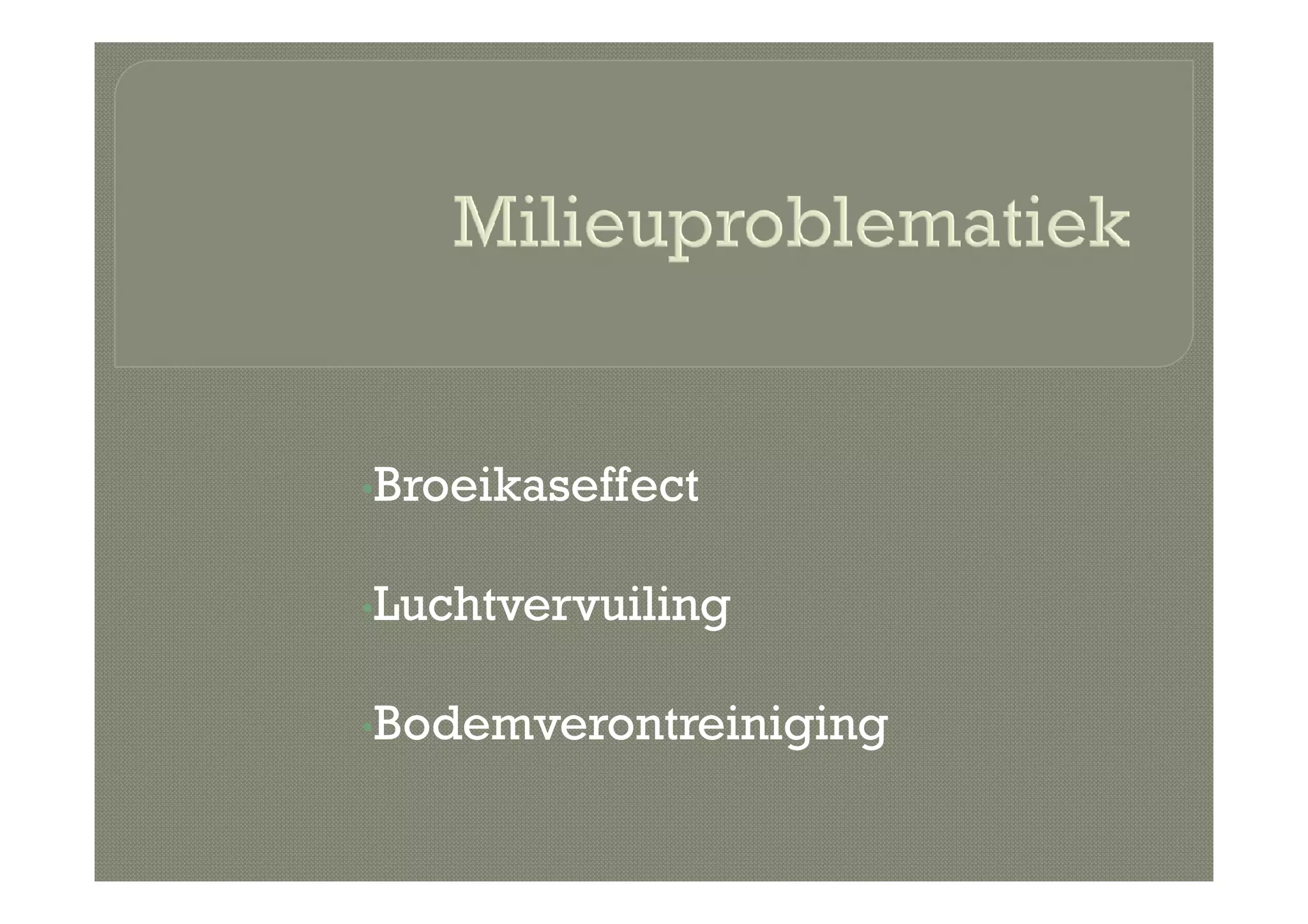 Milieu | PPT