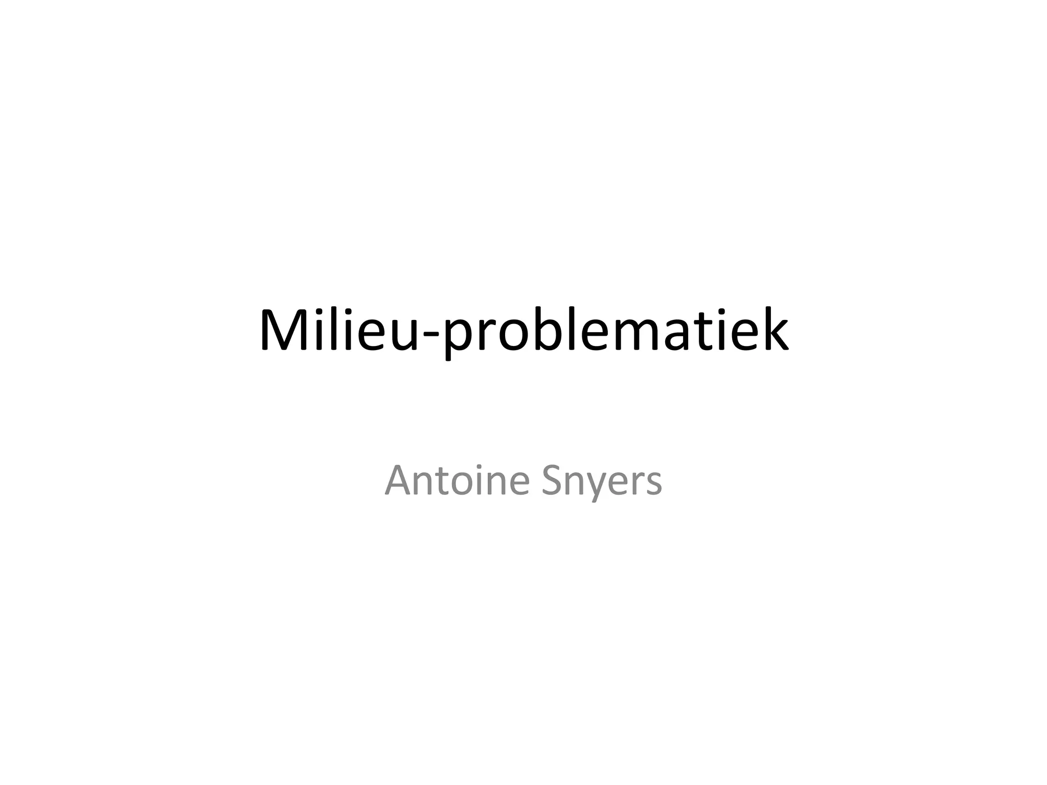 Milieu | PPT