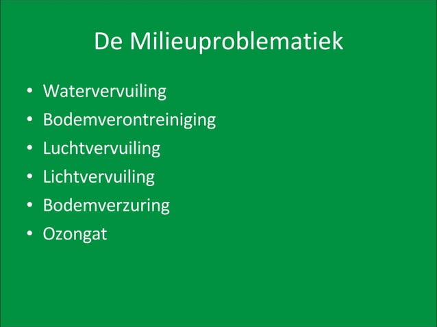 Milieu | PPT