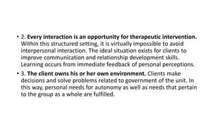 Milieu therapy—the therapeutic community | PPTX