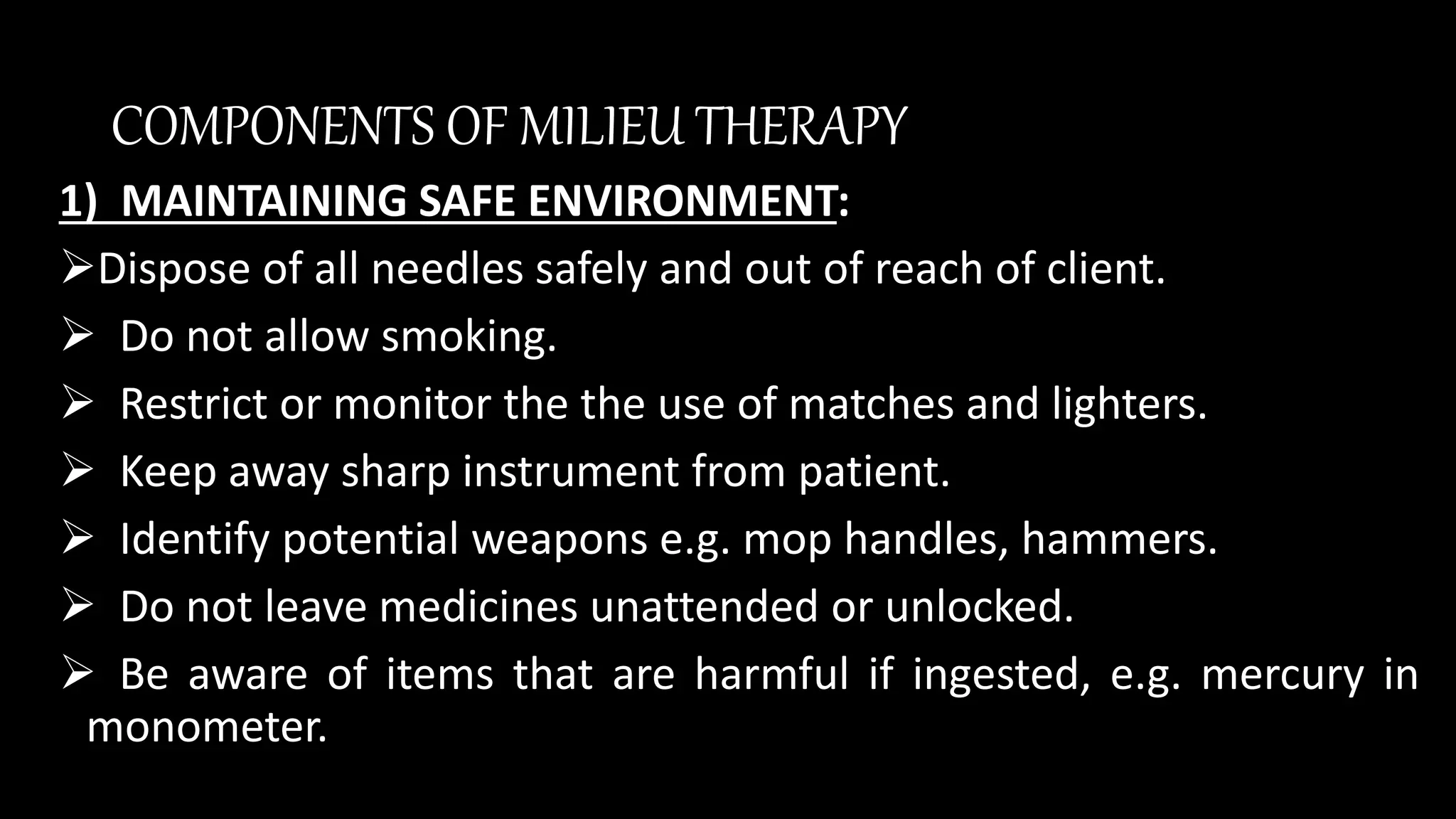 Milieu therapy | PPTX