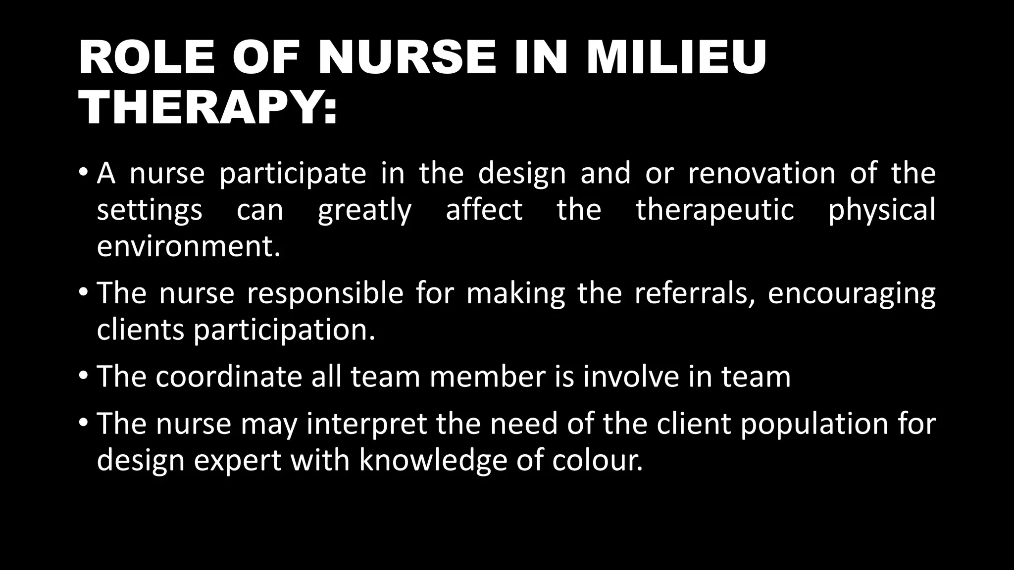 Milieu therapy | PPTX