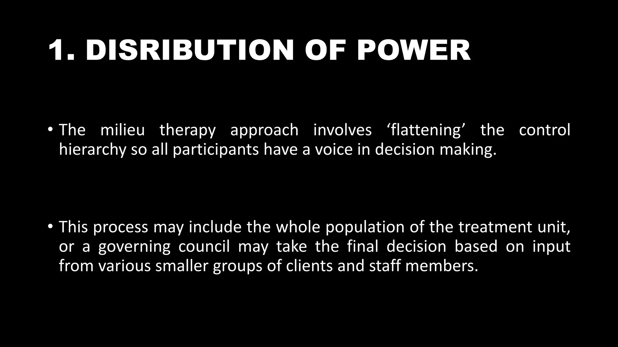 Milieu therapy | PPTX