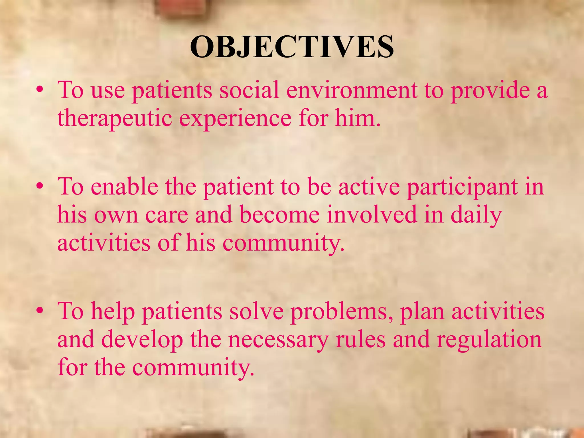 Milieu therapy | PPTX