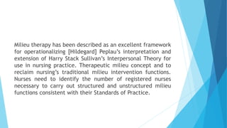 Milieu therapy | PPTX