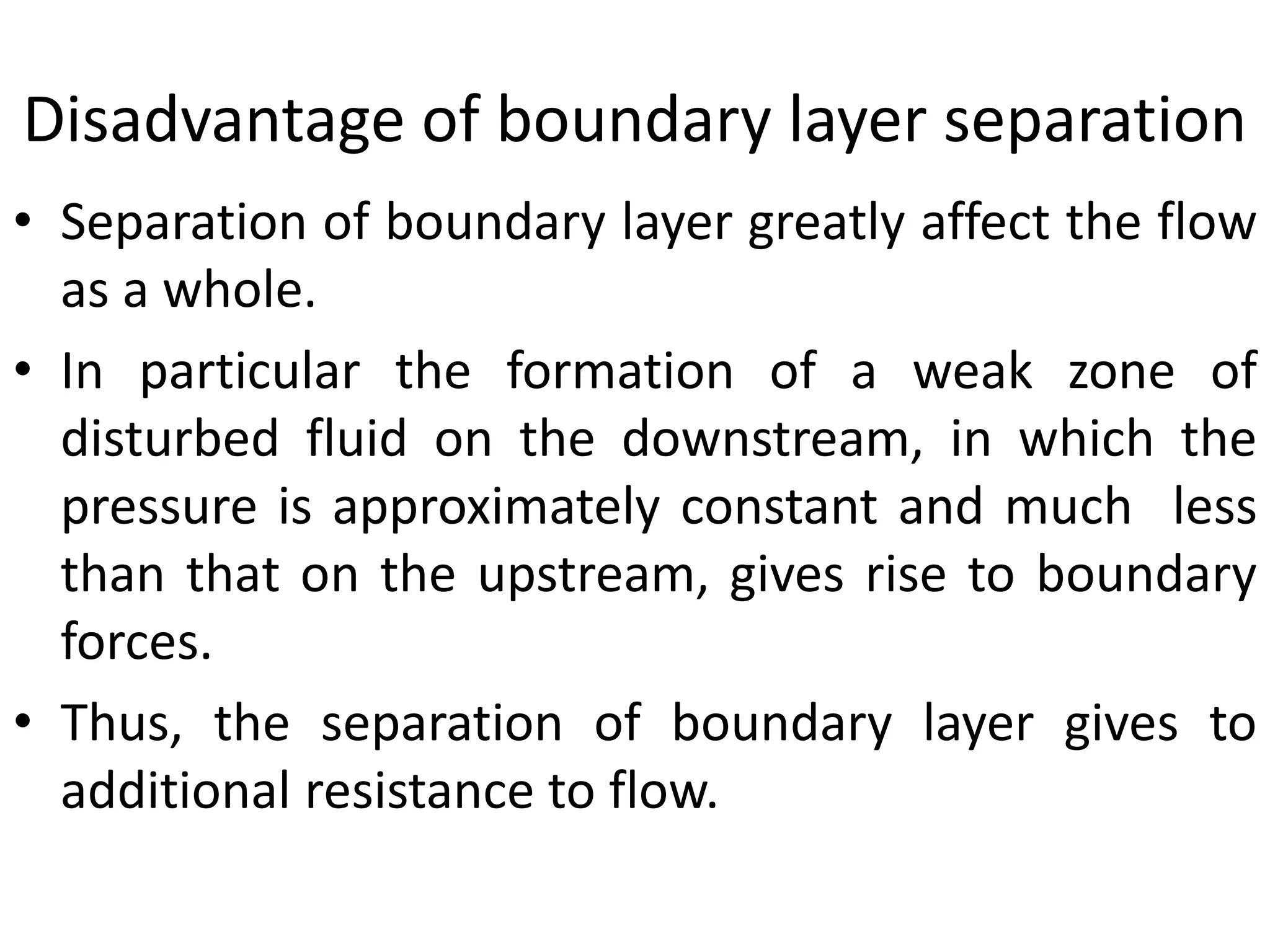 Separation Of Boundary Layer Pptx Physics Science